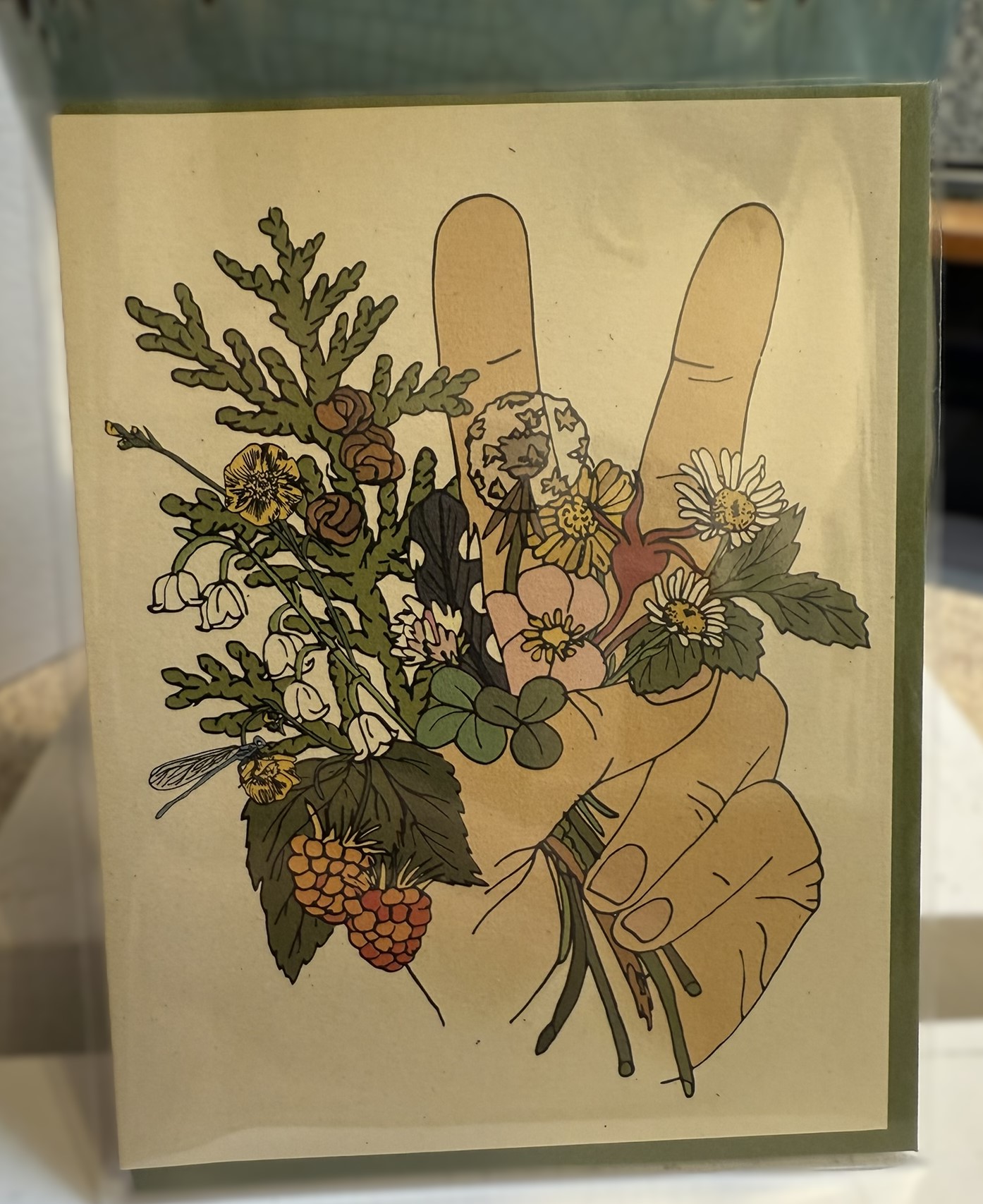 Wild Life Illustration Card - Peace Handful | Red Deer Museum + Art Gallery